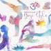Watercolor Yoga Clipart Yoga Poses PNG Graphics Design Rainbow Indian ...