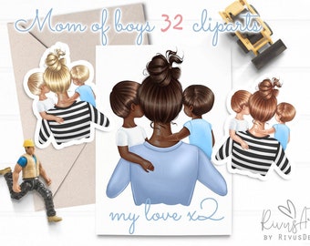 I Love Mom Clipart | Etsy