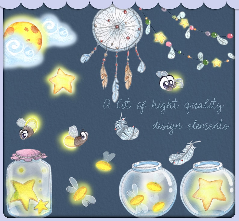 Fox watercolor PNG clipart. Good Night graphic. Arctic fox | Etsy