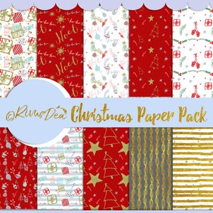 80 Christmas Digital Paper Bundle Digital Download, Seamless Patterns ...