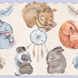 350 Clip Art Bundle Cute Watercolor Animals Clipart Mermaid Clipart ...