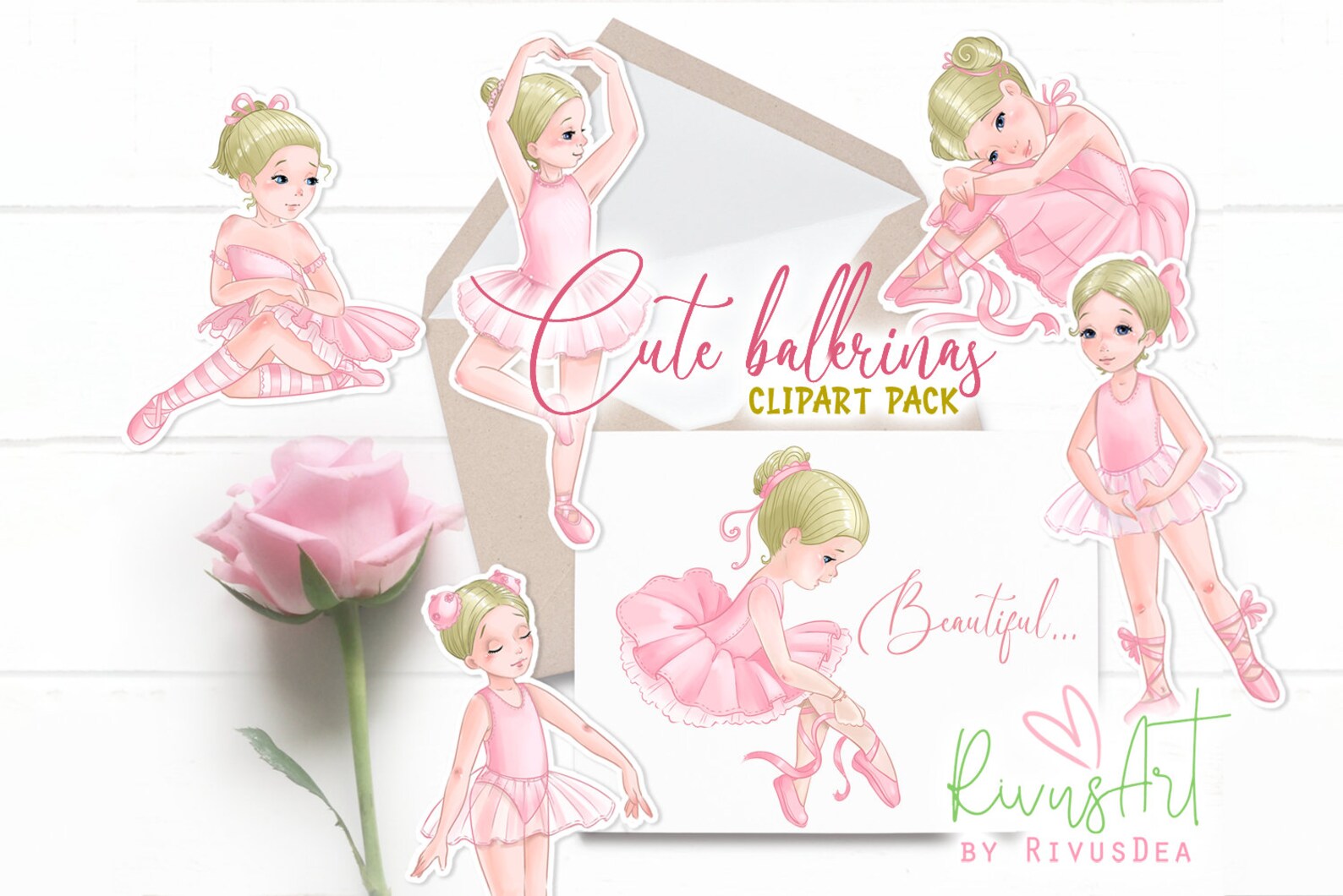 Cute Ballerinas PNG Clipart Set. Princesses Fairytale Girl - Etsy