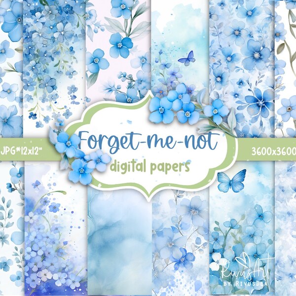 Forget Me Not Paper - Etsy