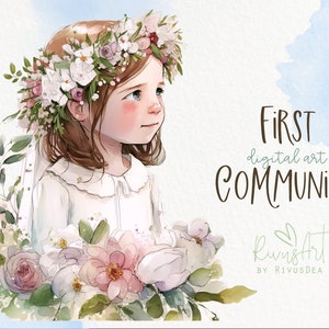 First Communion PNG Clipart | Watercolor First Communion | First ...