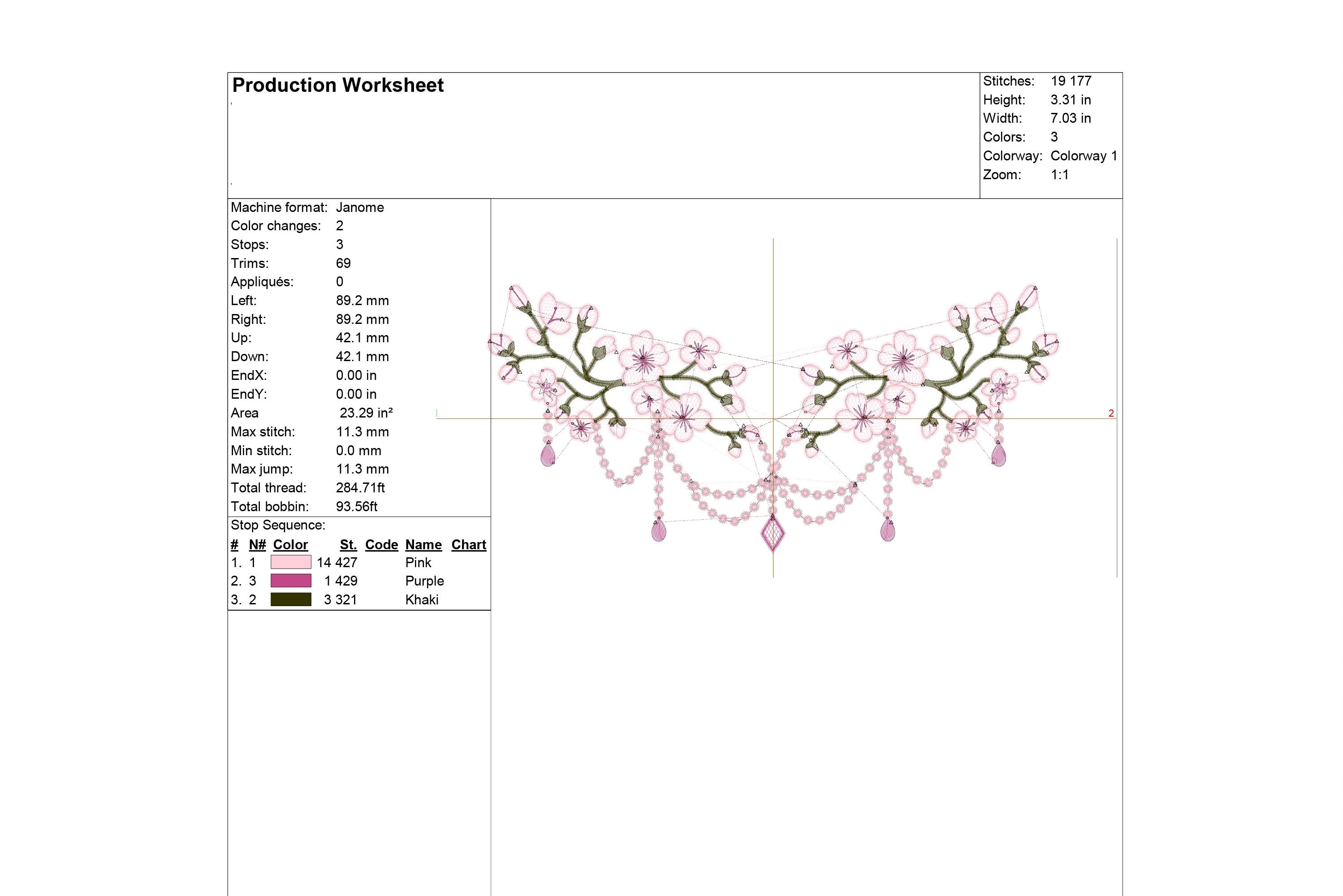 FSL Cherry Blossom Embroidery Design File | Fairycore Tiara | Boho ...