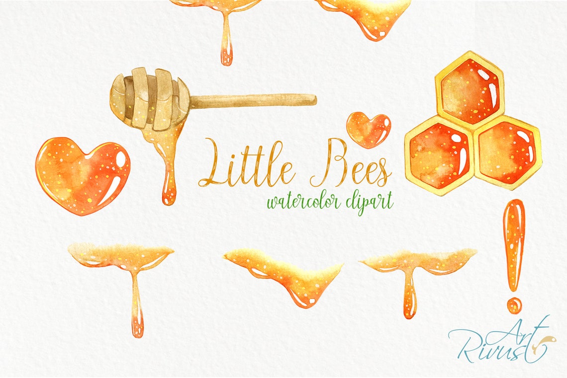 Bees. Cute Bee Watercolor Clipart.baby Animals Clip Art - Etsy