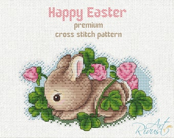 Rabbit Baker, DMC Cross Stitch Chart Needlepoint Pattern Embroidery ...