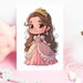Cute Princess PNG Clipart Set. Princesses, Fairytale, Girl, Birthday ...