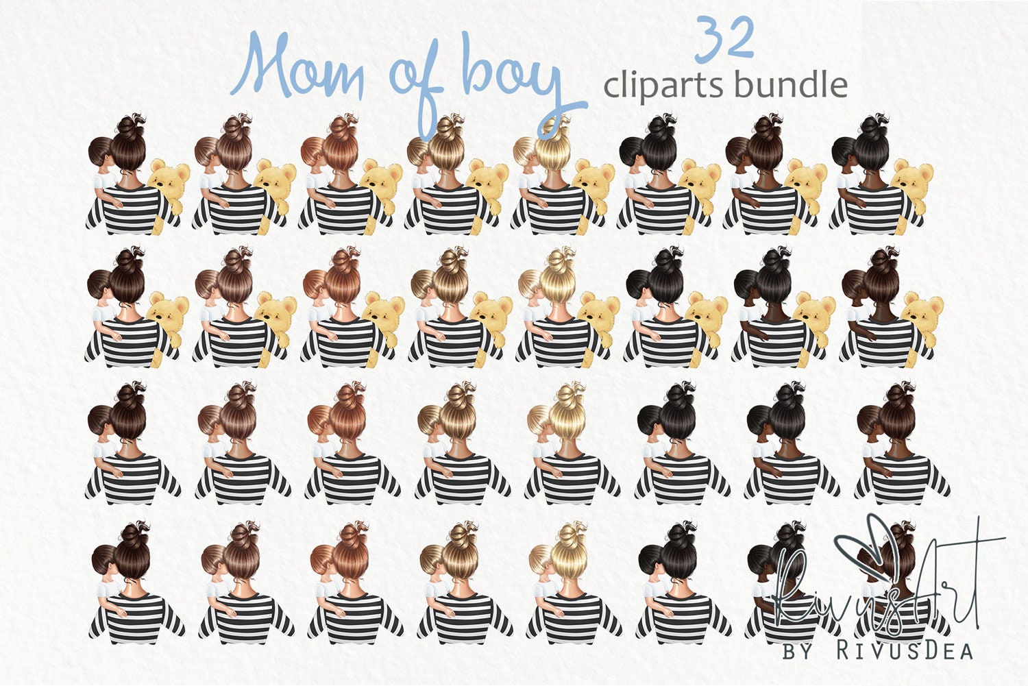 Mothers Day Clipart. Mother Son Clip Art. Mom of Toddler Boy - Etsy