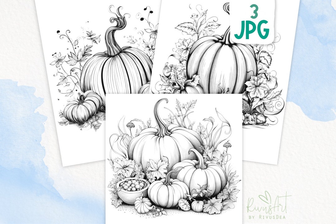 Vintage Adult Fall Coloring Pages, Thanksgiving Colouring Sheets ...