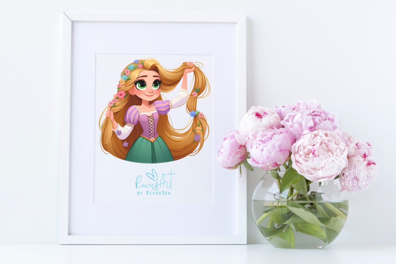 Rapunzel PNG Clipart Set, Commercial Use, Princess Graphics, Rapunzel ...