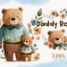 Teddy Bear Clipart L Fathers Day PNG L Family Clip Art L Daddy Bear PNG ...