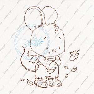 Christmas Digital Stamp Cute Snowmans Download. Digi Stamp, Coloring ...