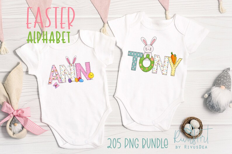 Complete Easter Doodle Alphabet Bundle Easter Sublimation - Etsy
