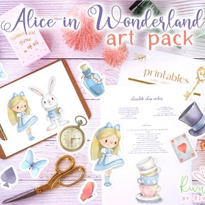 Alice in Wonderland PNG Clipart. Watercolor Alice Mad Hatter White ...