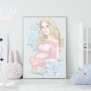 Mother to Be PNG Clip Art Pregnancy Baby Shower Boy Graphics. Mommy to ...