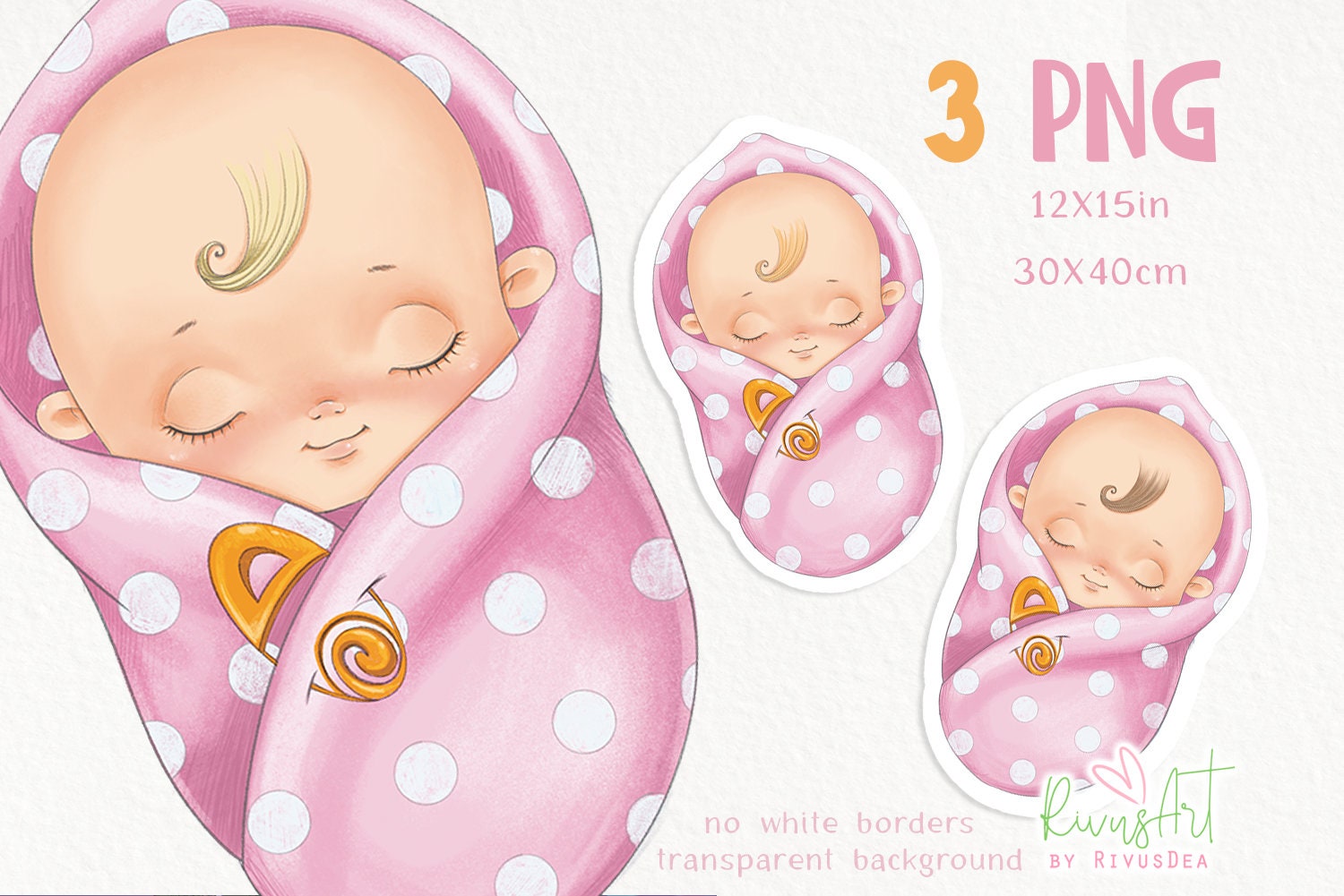 Newborn Baby Girl Clipart