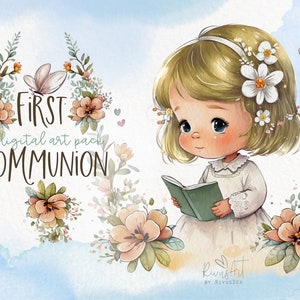 First Communion PNG Clipart | Watercolor First Communion | First ...