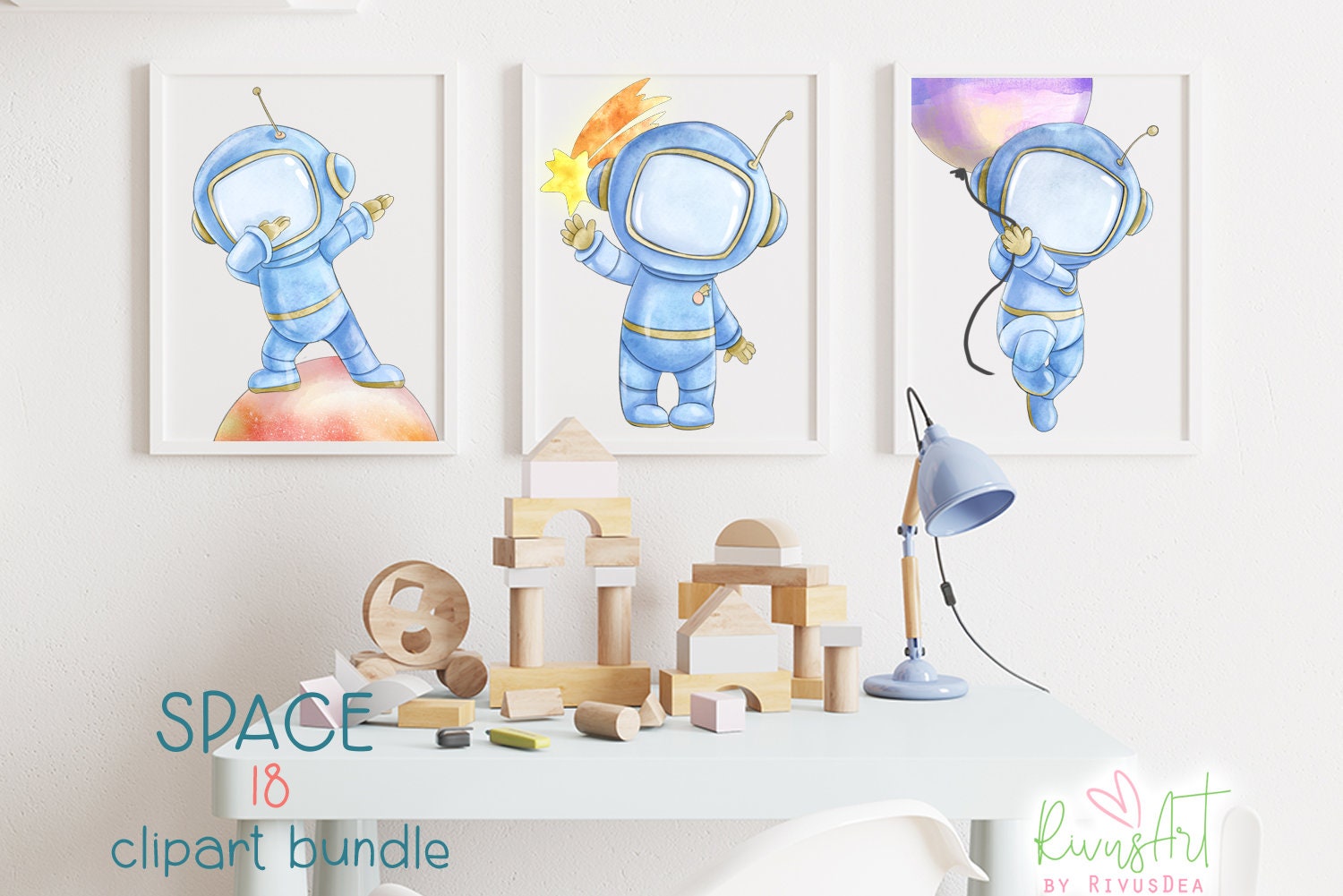 Cute Space Clipart Space Art Kids Outer Space Clip Art - Etsy