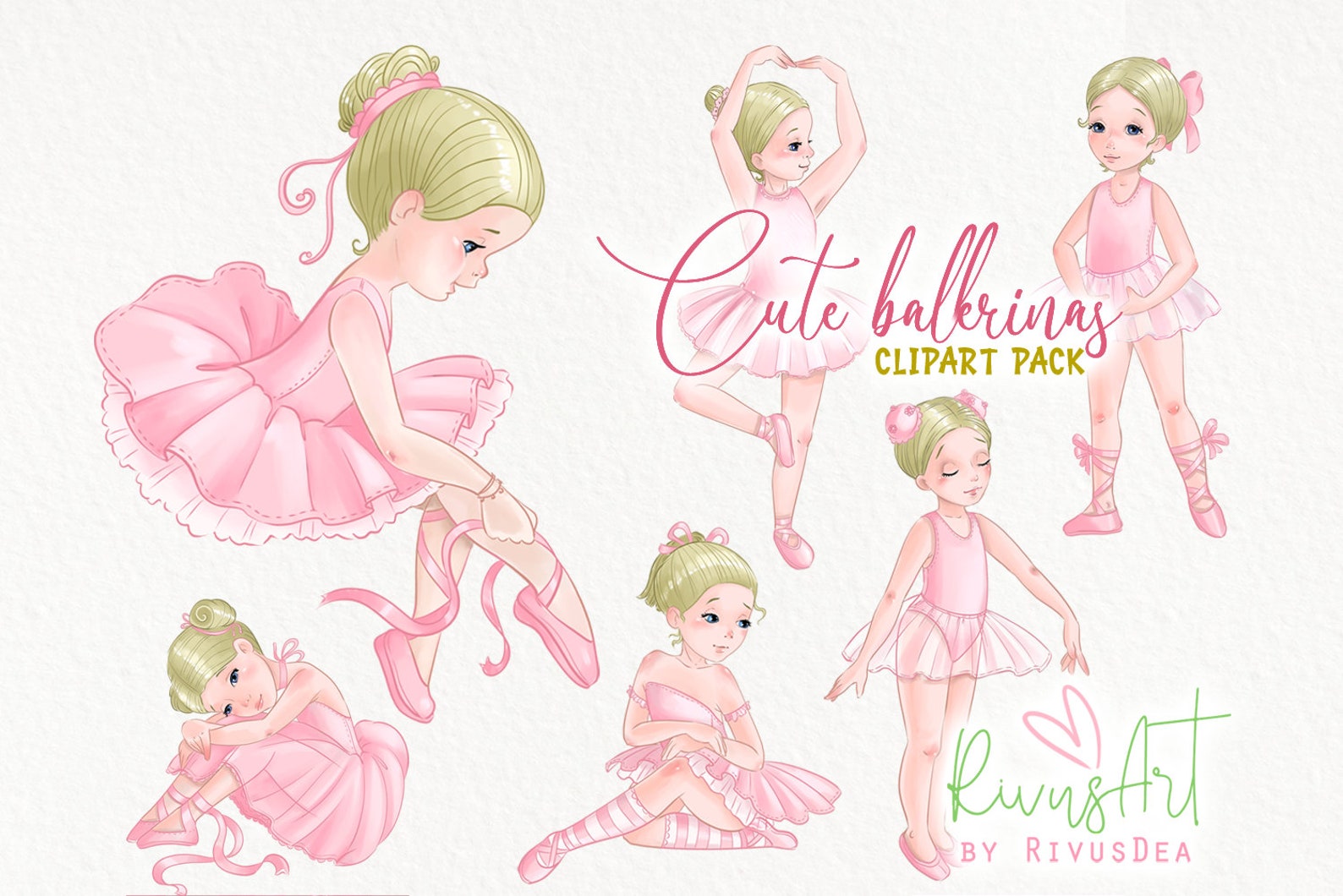 Cute Ballerinas PNG Clipart Set. Princesses Fairytale Girl - Etsy