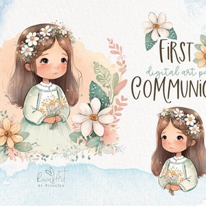 First Communion PNG Clipart | Watercolor First Communion | First ...