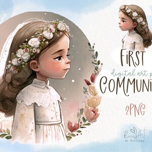 First Communion PNG Clipart Watercolor First Communion First Communion ...