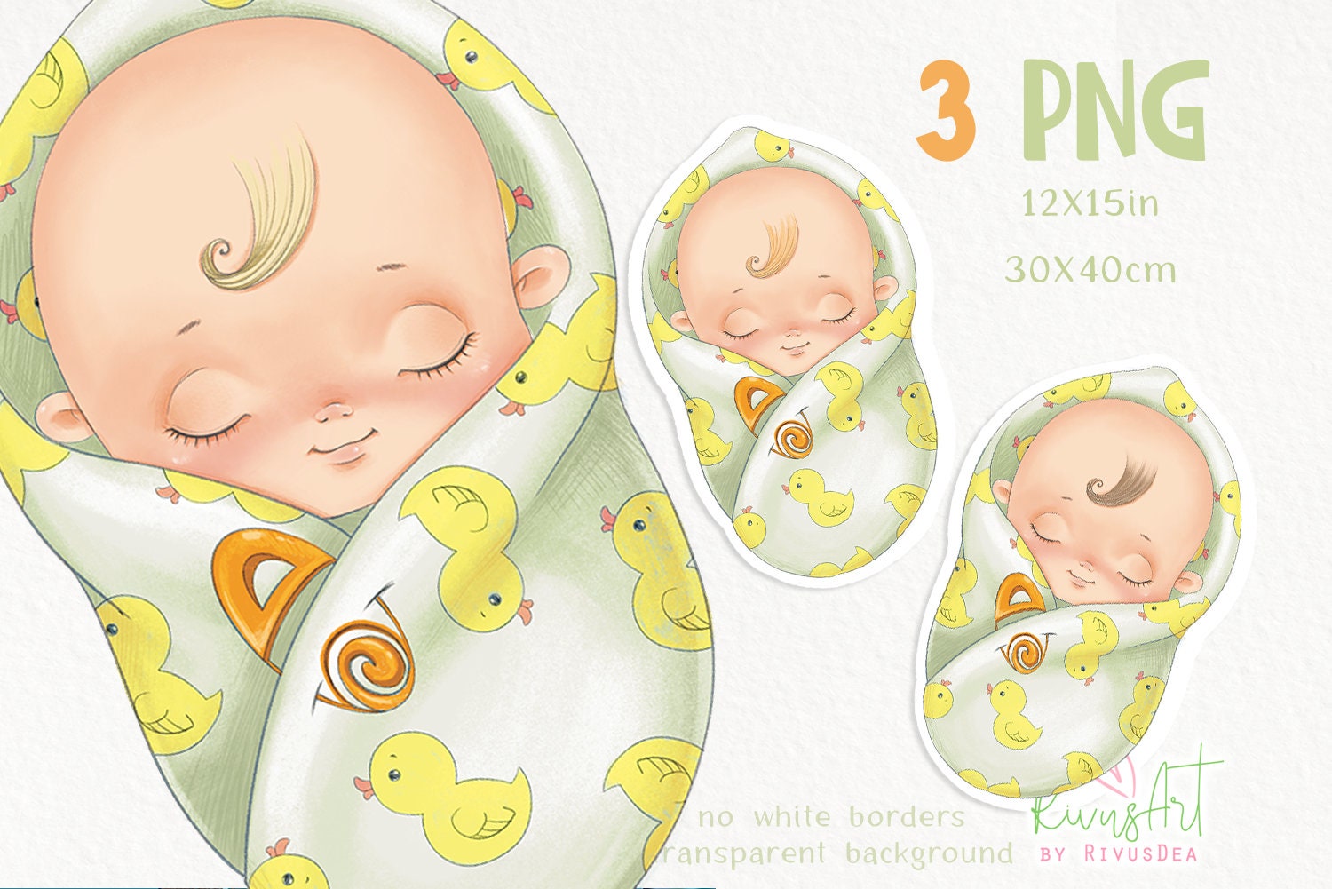 Cartoon Baby Wrapped Up