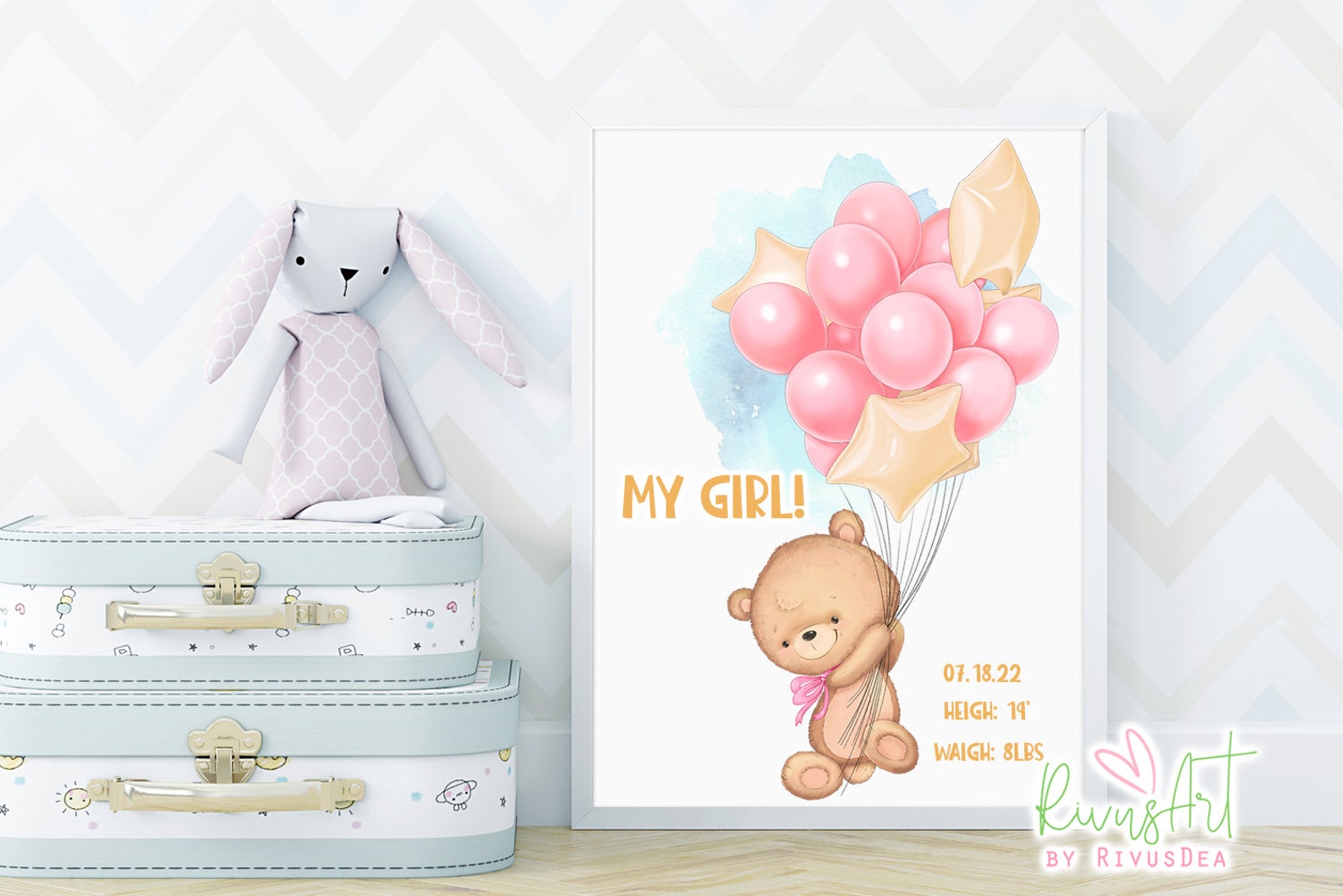 Bear With Balloons PNG Baby Bear Sublimation Balloons - Etsy