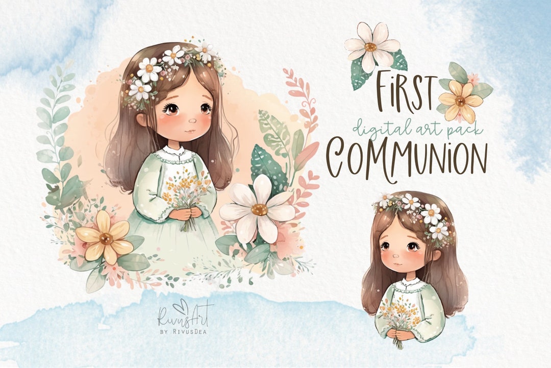 First Communion PNG Clipart | Watercolor First Communion | First ...