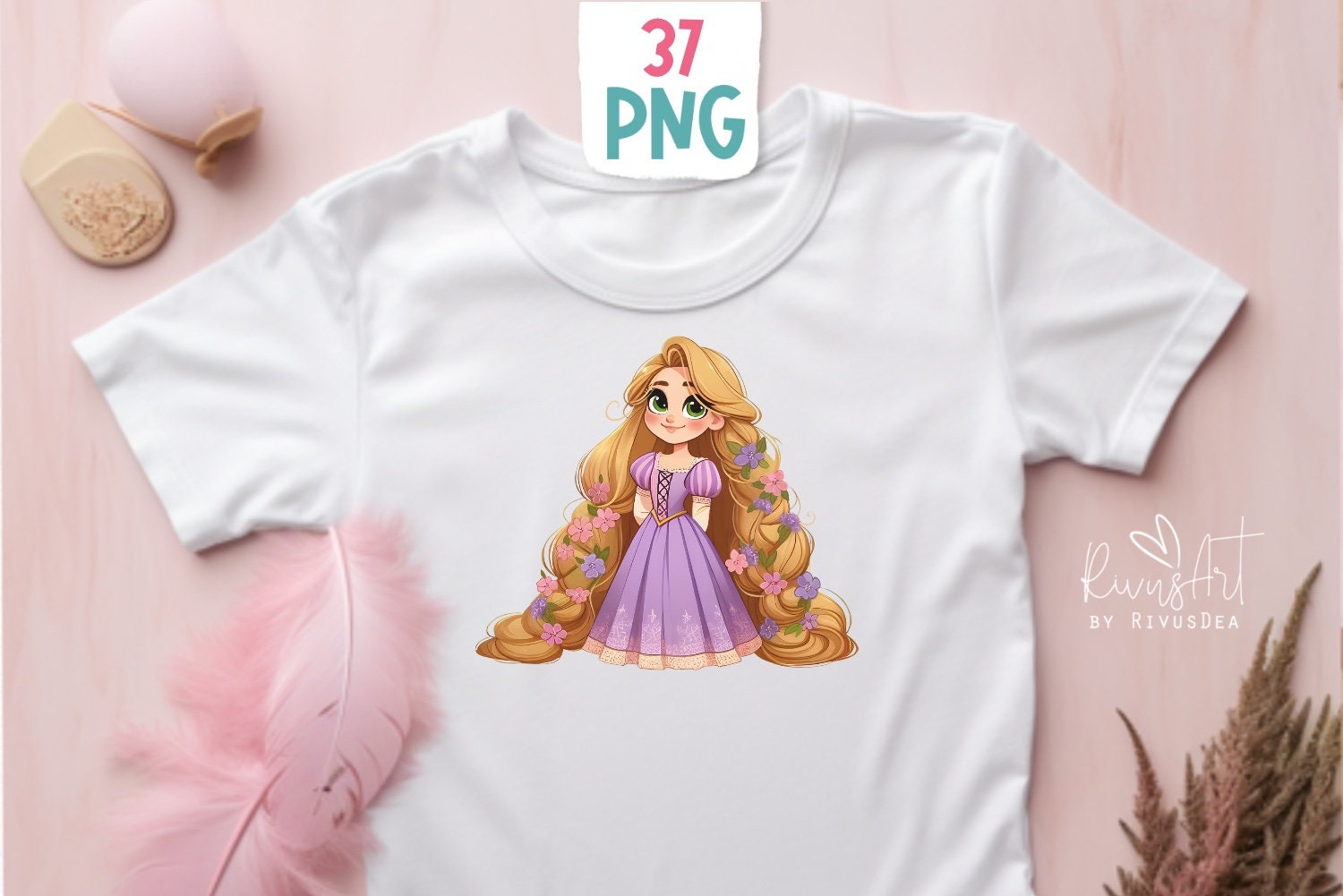Rapunzel PNG Clipart Set, Commercial Use, Princess Graphics, Rapunzel ...