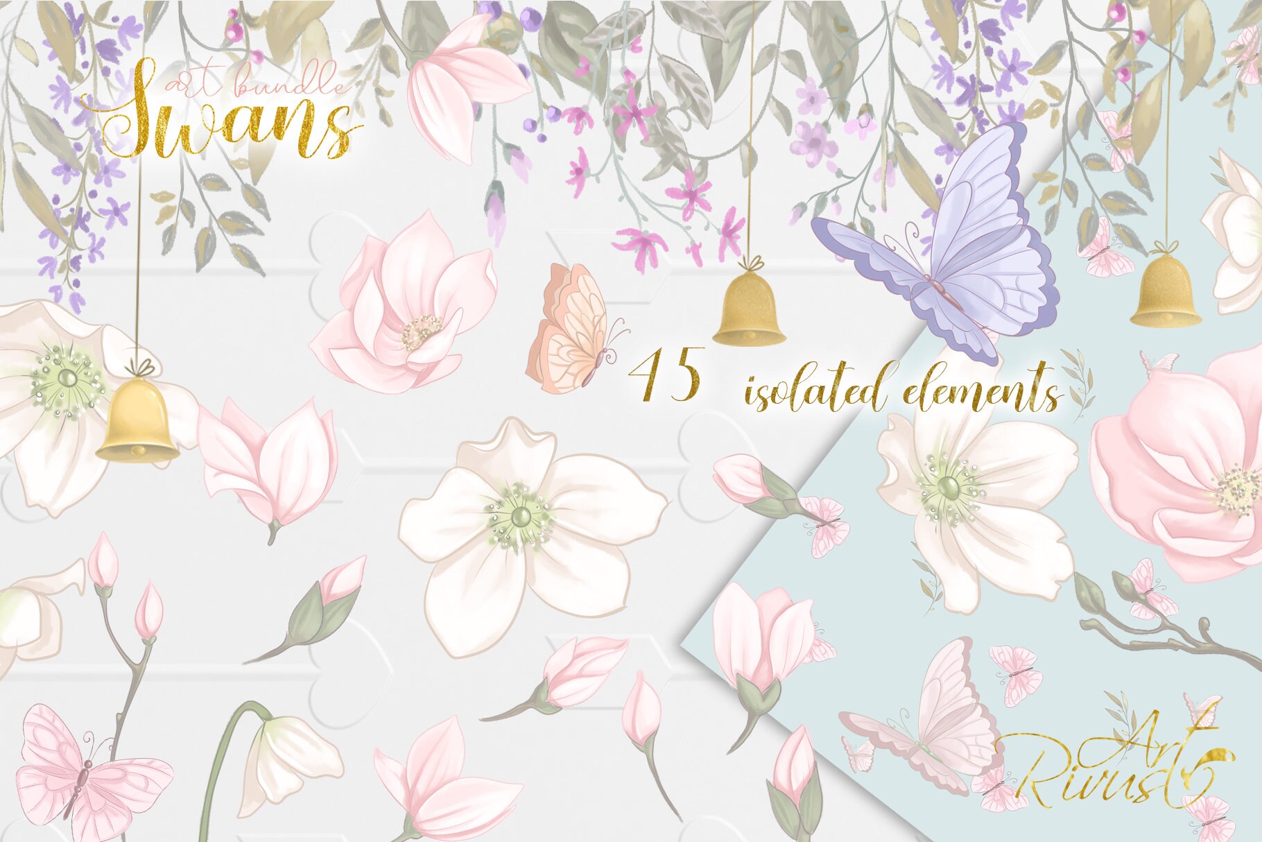 Swan Love Clipart Dividers