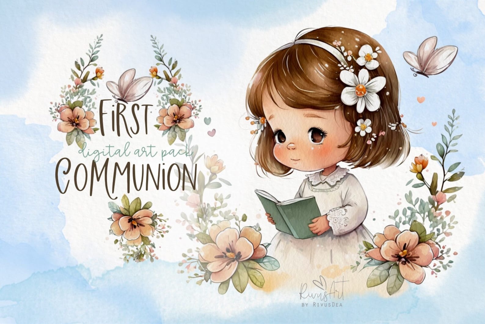 Primera Comunión PNG Clipart / Acuarela Primera Comunión / - Etsy España