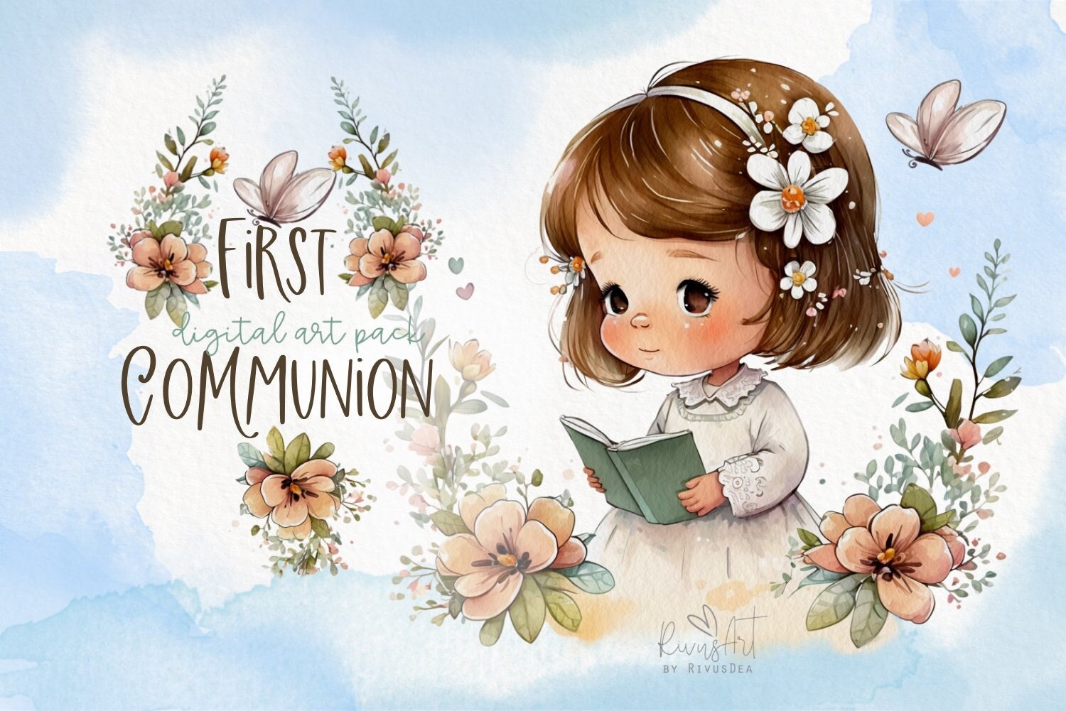 First Communion PNG Clipart Watercolor First Communion - Etsy UK
