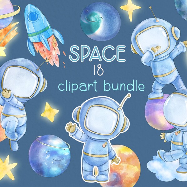 Astronaut Clipart - Etsy