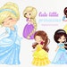 Cute Princess PNG Clipart Set. Princesses, Fairytale, Girl, Birthday ...