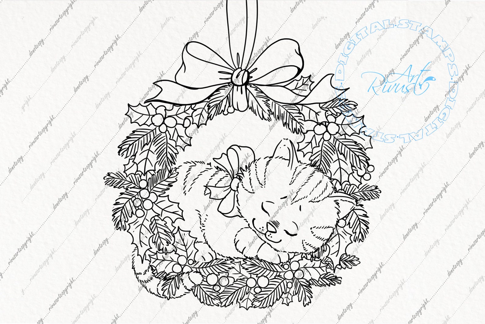 Christmas Digital Stamp Cute Snowmans Download. Digi Stamp | Etsy