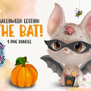 Halloween Cute Bat PNG Clipart Watercolor Gothic Illustration Cartoon ...