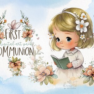 First Communion PNG Clipart | Watercolor First Communion | First ...