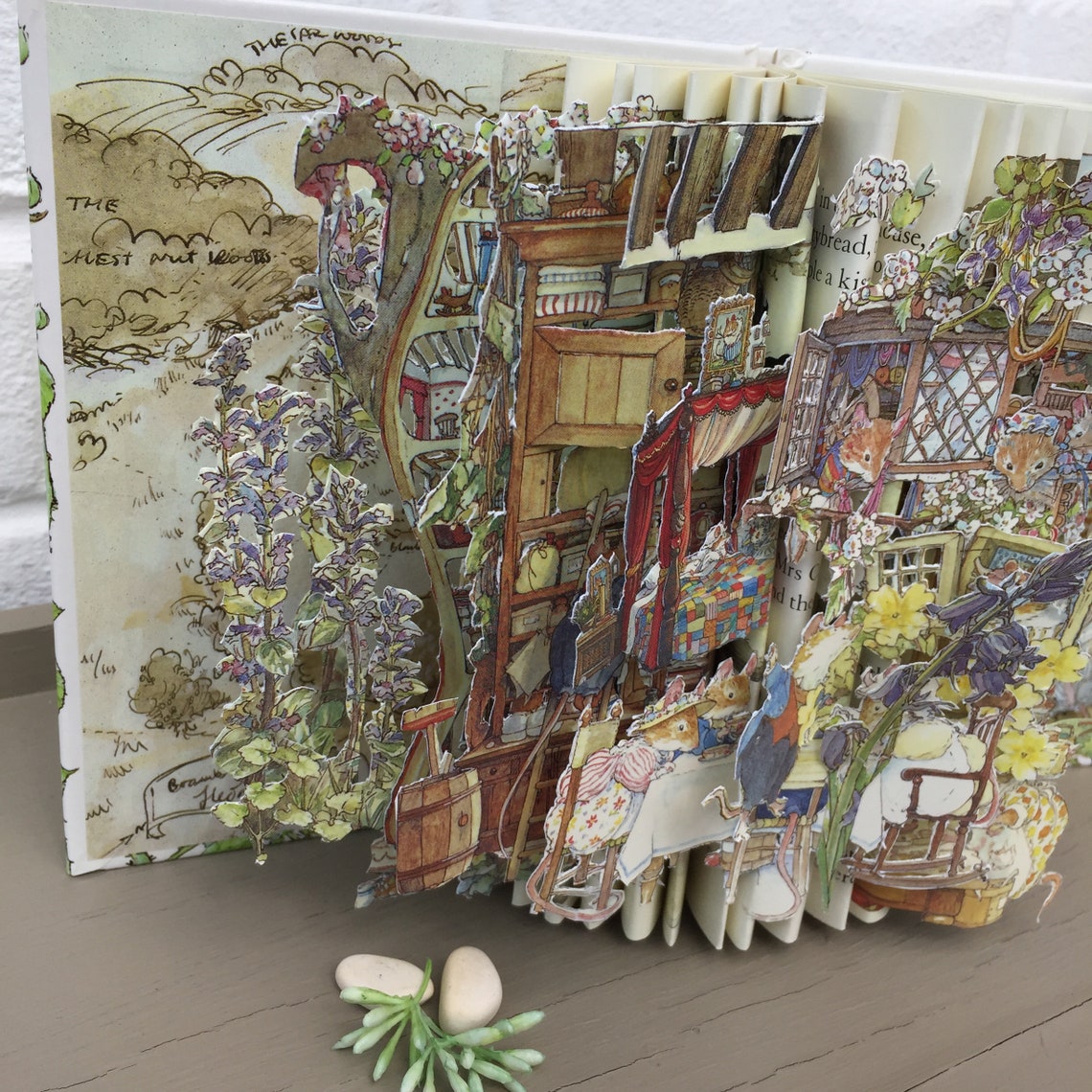 Brambly Hedge 'spring Story' Unique Book Sculpture. Perfect for Nursery ...