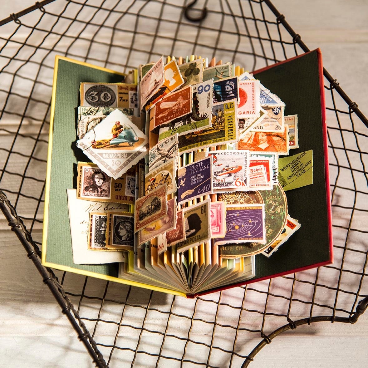 Ladybird 'stamp Collecting' Unique Book Sculpture - Etsy