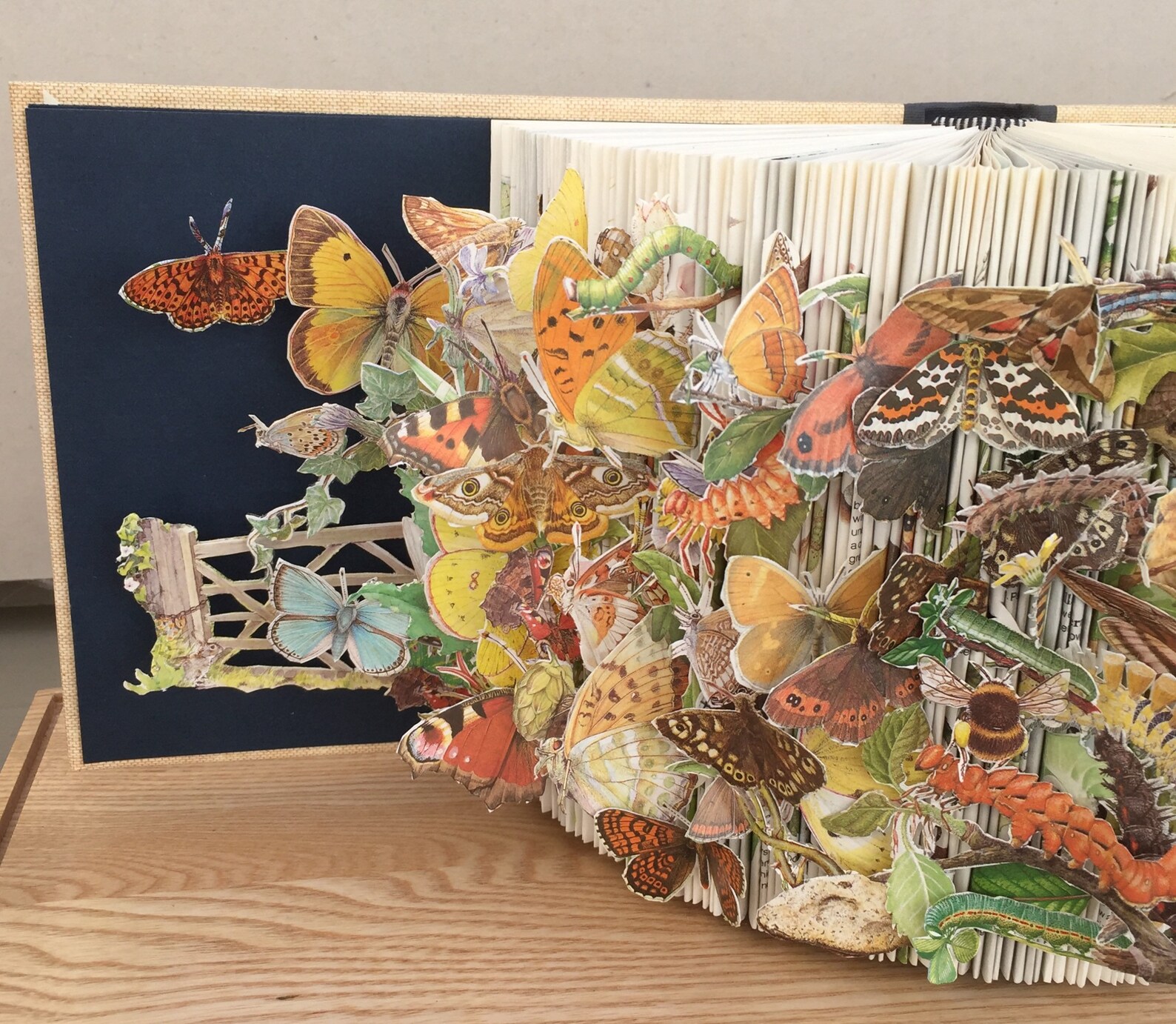 Butterflies and Insects Large Unique Book Sculpture - Etsy