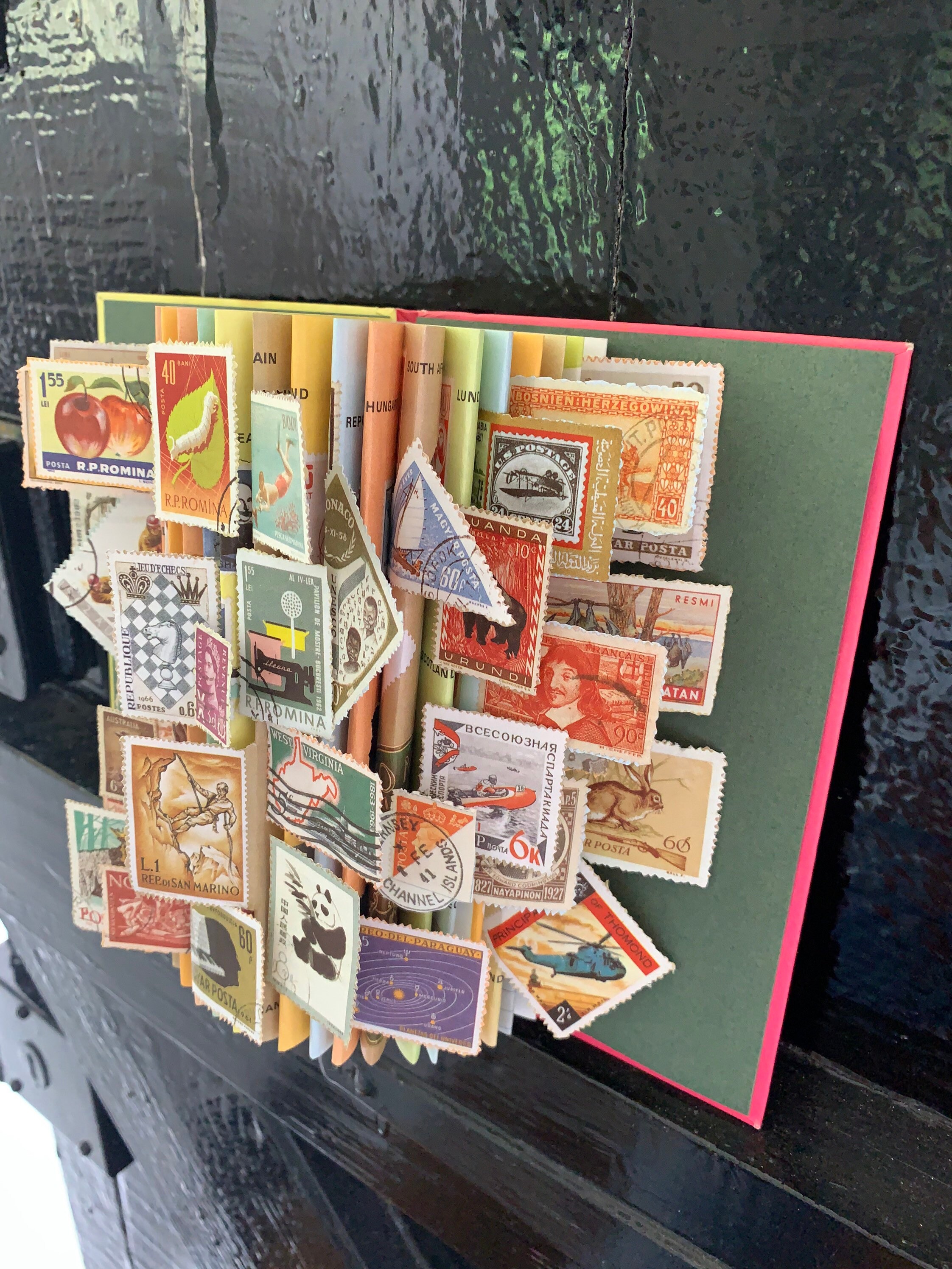 Ladybird 'stamp Collecting' Unique Book Sculpture - Etsy