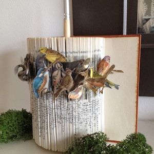 Unique 'observer Book of Birds' Book Sculpture - Etsy