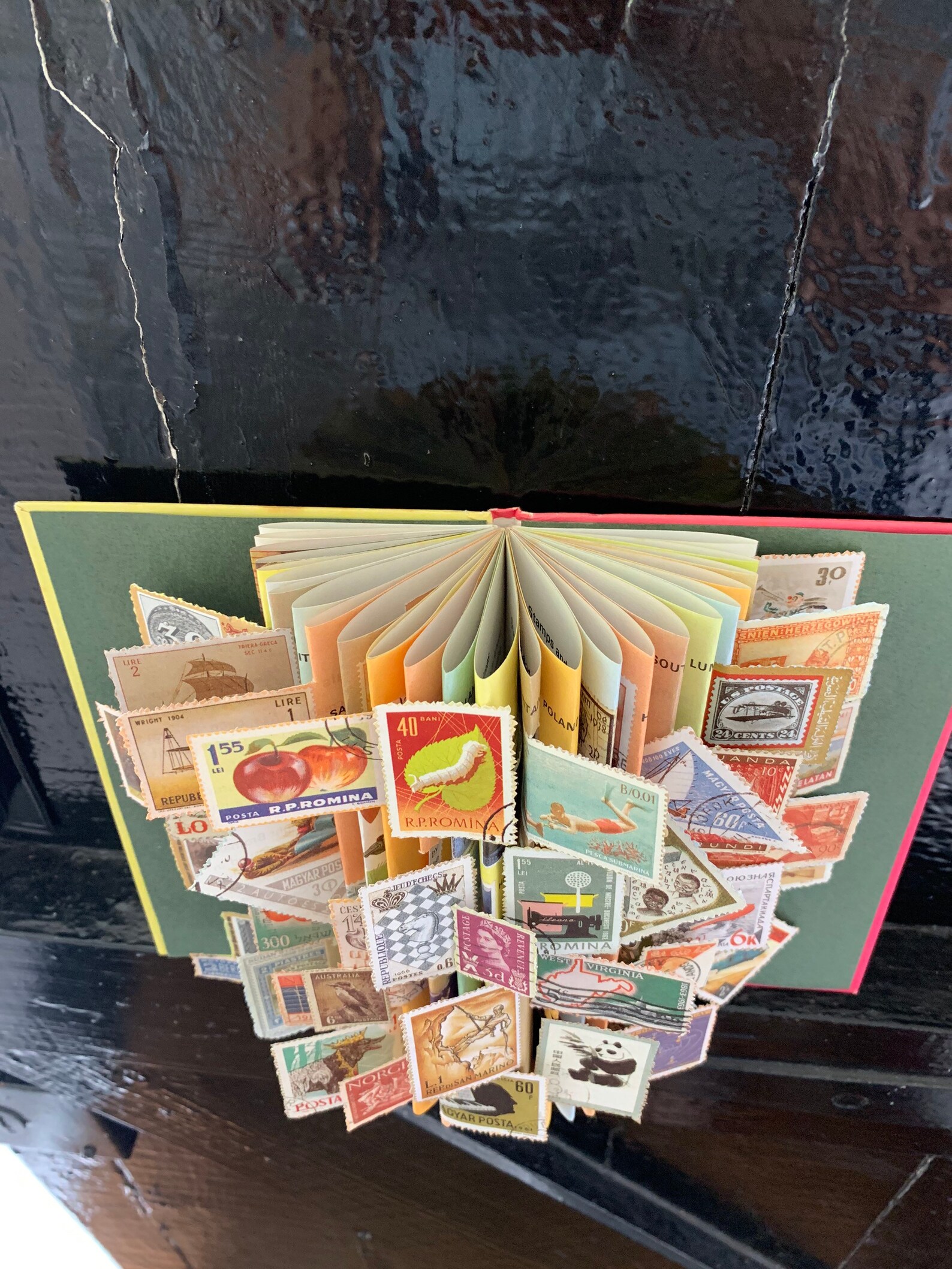 Ladybird 'stamp Collecting' Unique Book Sculpture - Etsy