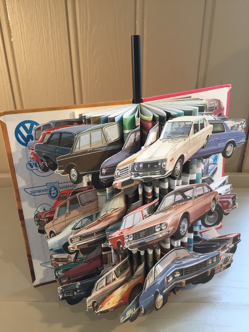 Ladybird ' Motor Cars' Recognition Series Unique Vintage Book Sculpture ...