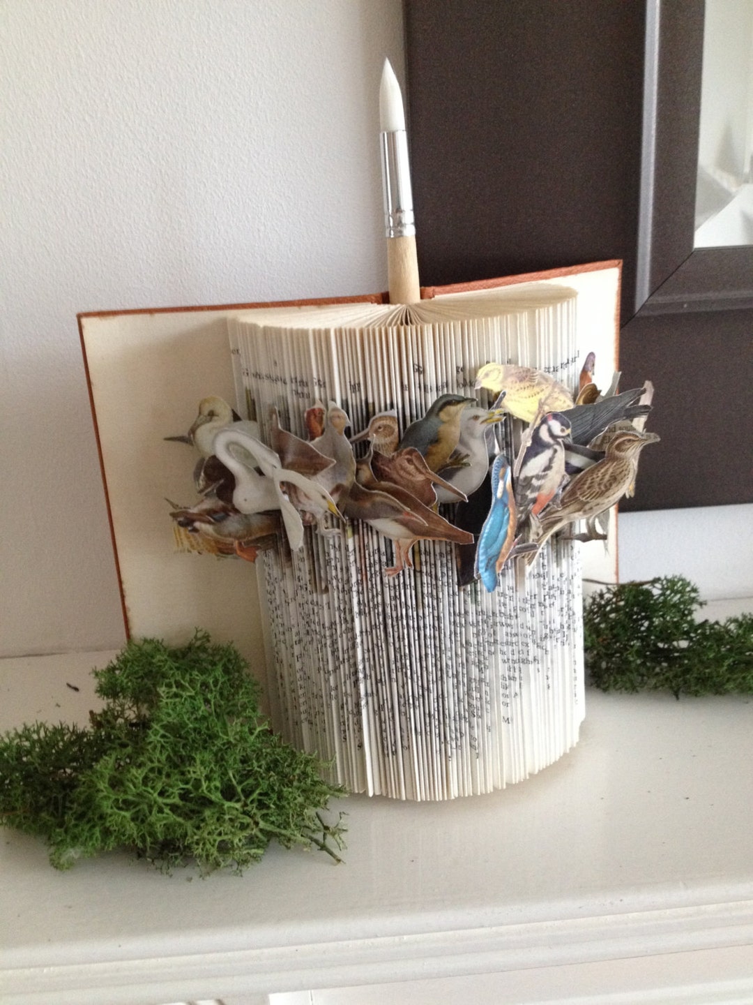 Unique 'observer Book of Birds' Book Sculpture - Etsy
