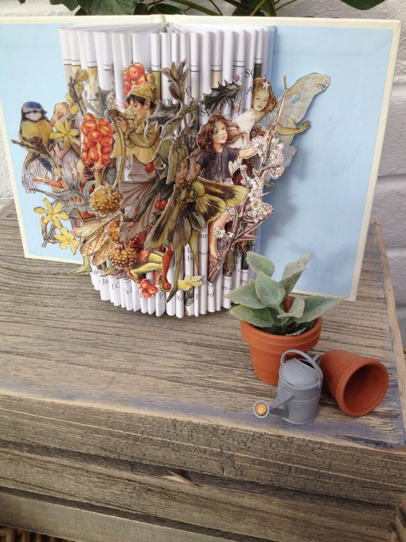 Flower Fairies of the Winter Unique Book Sculpture | Etsy UK