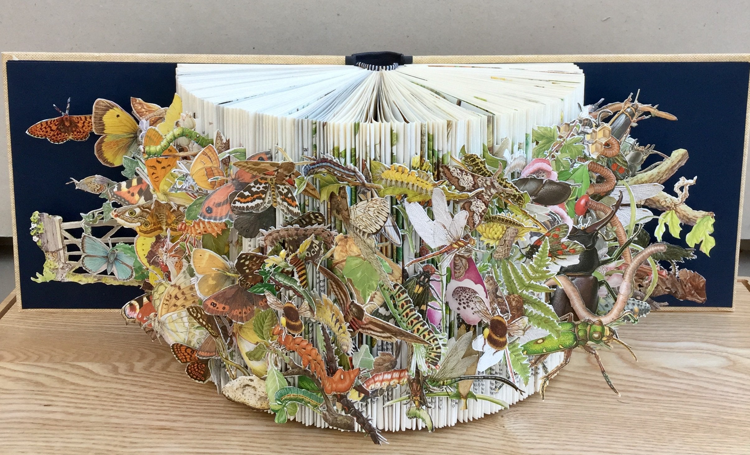 Butterflies and Insects Large Unique Book Sculpture - Etsy