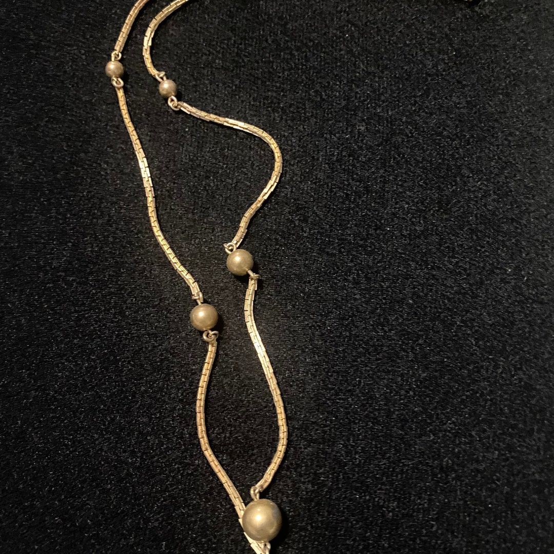 Avon Gold Tone Ball and Chain Necklace - Etsy