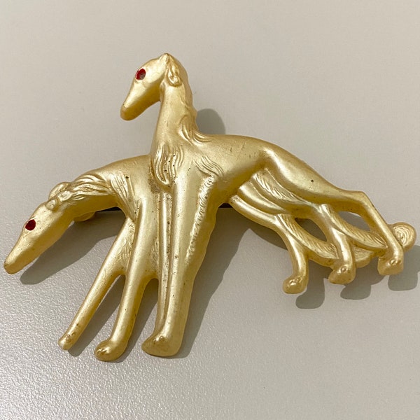 Greyhound Brooch - Etsy